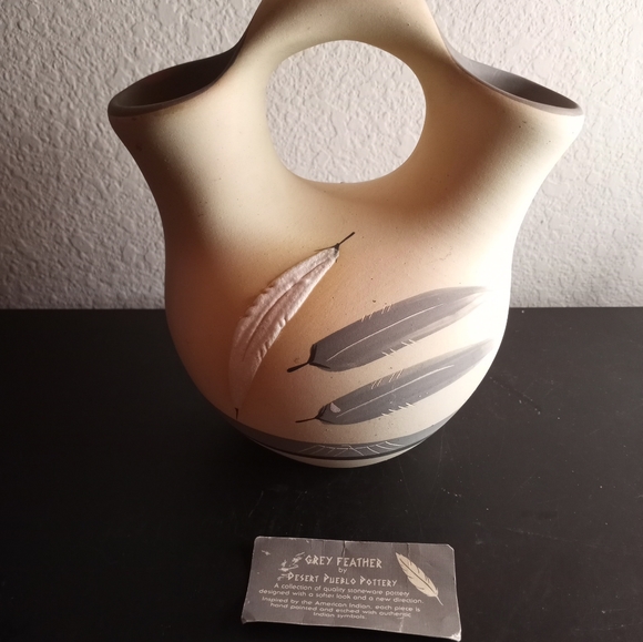 Grey Feather Pueblo Pottery | Art | Rare Gorgeous Grey Feather Desert ...